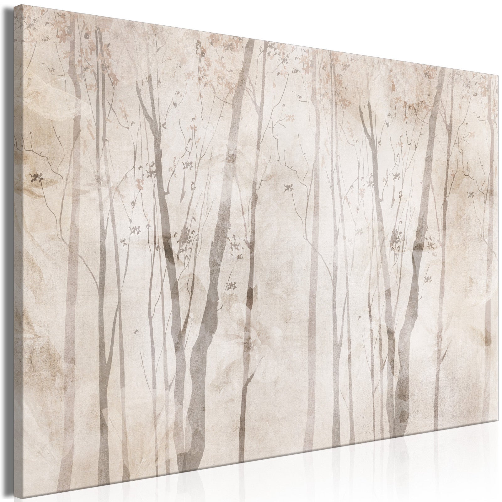 Tableau Beige Forêt de Pensées Partie 1 Large - 60 x 40 cm | Leroy Merlin