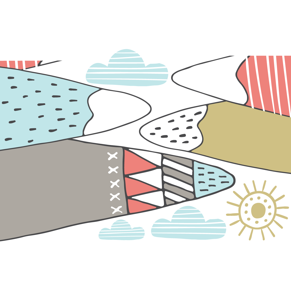 Stickers muraux enfants - Décoration chambre bébé - Autocollant Sticker ...