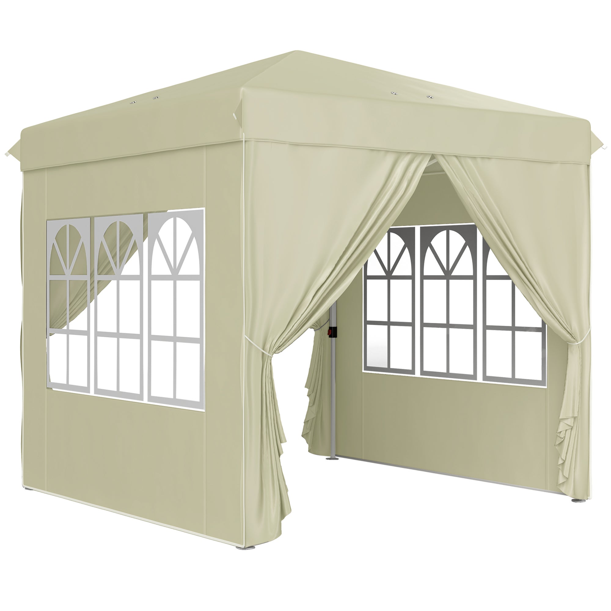 Tonnelle pliante, environ 2,5 x 2,5 m, protection UV 50+, avec 4 côtés ...
