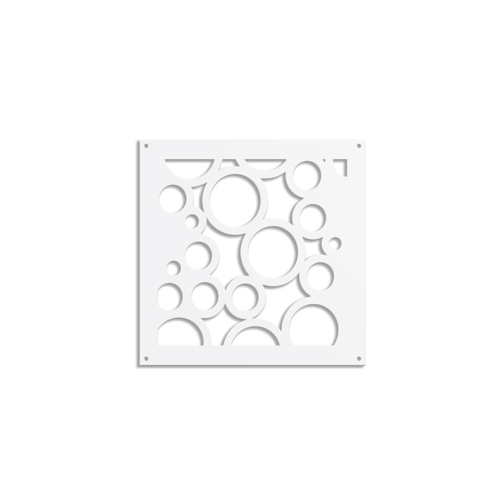 CÍRCULO - Panel PVC Perforado - Parasol 48X48 CM BLANCO | Leroy Merlin