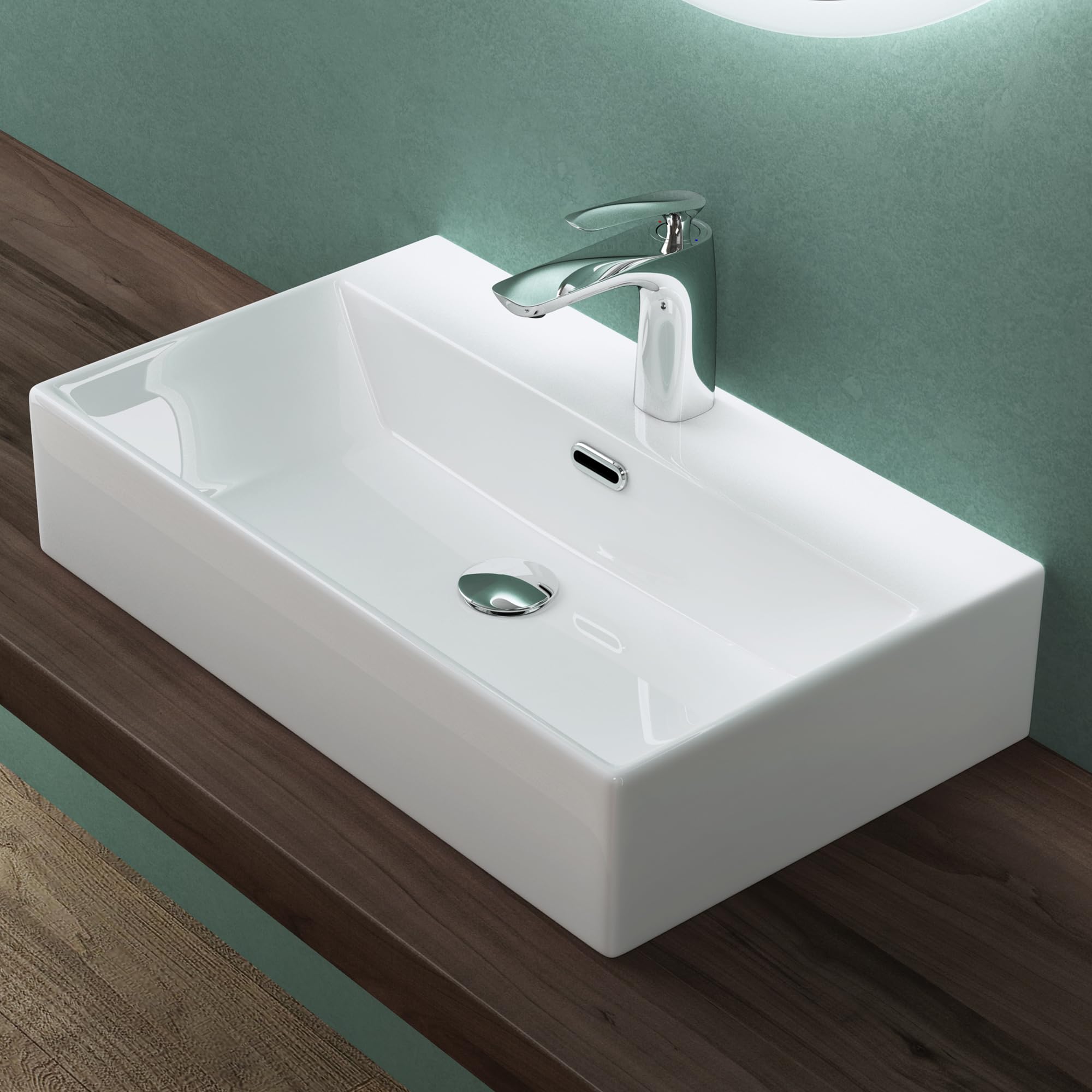 Mai & Mai Vasque à Poser 60x36x13cm Lavabo en Céramique Blanc ...
