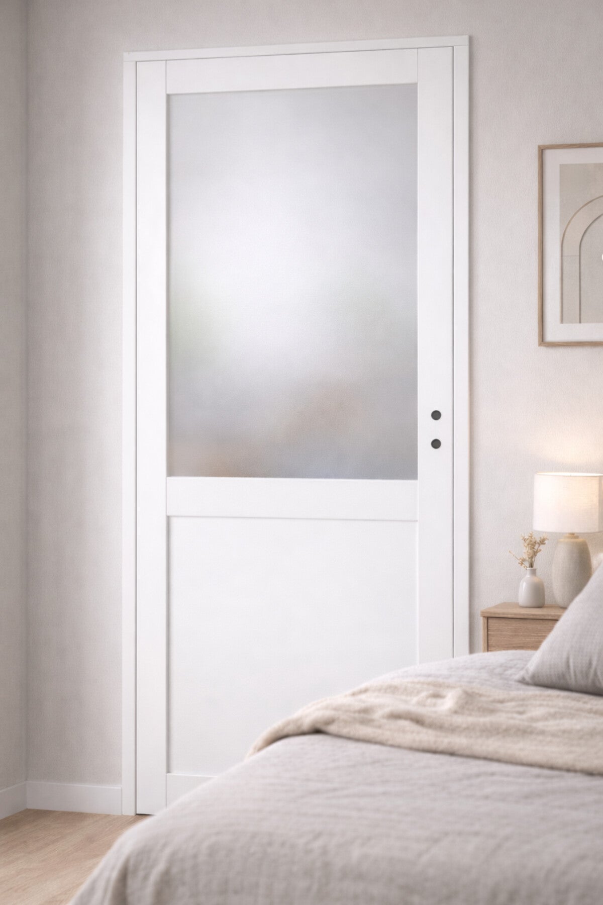 Bloc Porte Athena Blanc H204 X L73 Côte Tableau P.gauche Gd Menuiseries ...