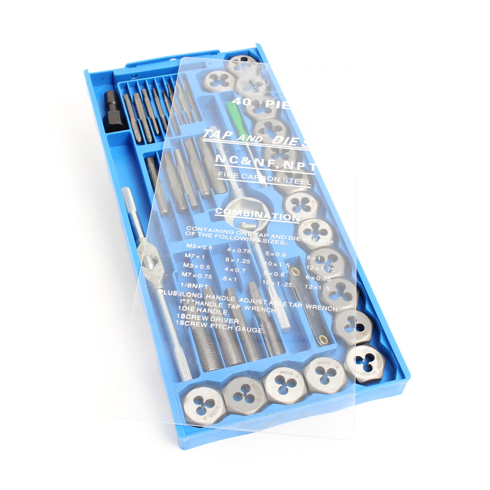 XPOtool Juego de herramientas para roscar 40 piezas M3-M12 terrajas y ...