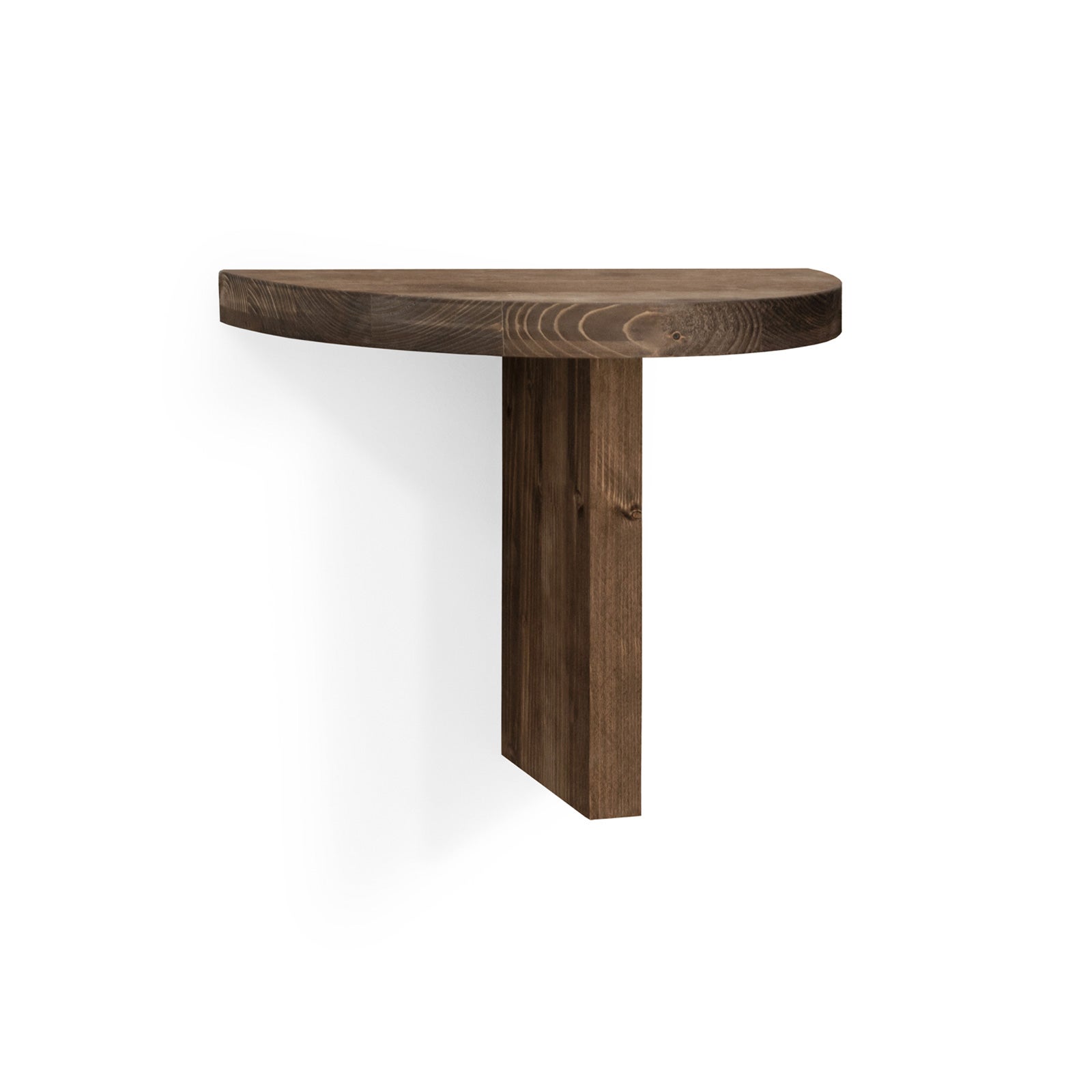 Table de chevet flottante en bois massif ton noyer 27x40cm | Leroy Merlin