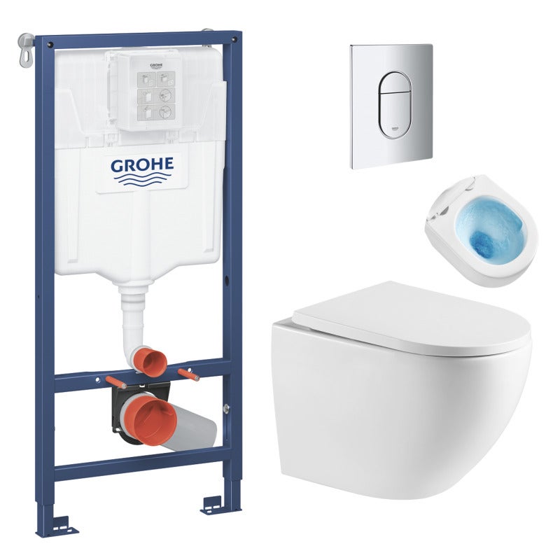 Set di toilette con supporto Bati + WC Tornado Quiet SAT Fusion senza ...