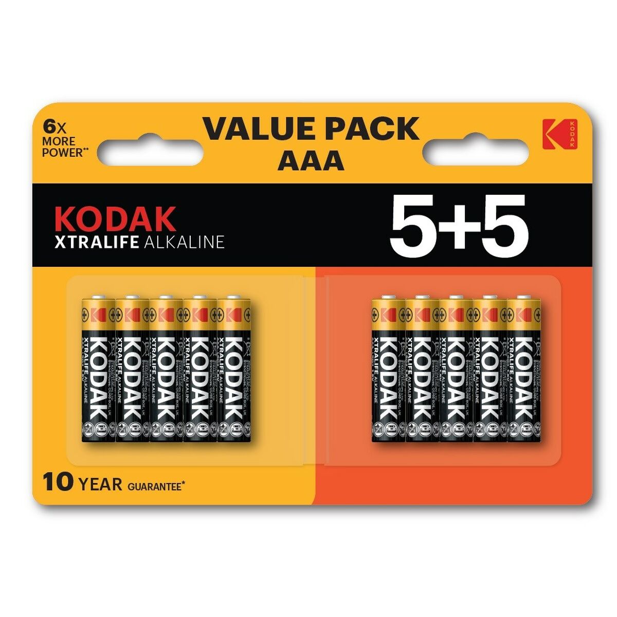 Batteries Kodak XTRALIFE 1,5 V AAA (10 Unités) | Leroy Merlin