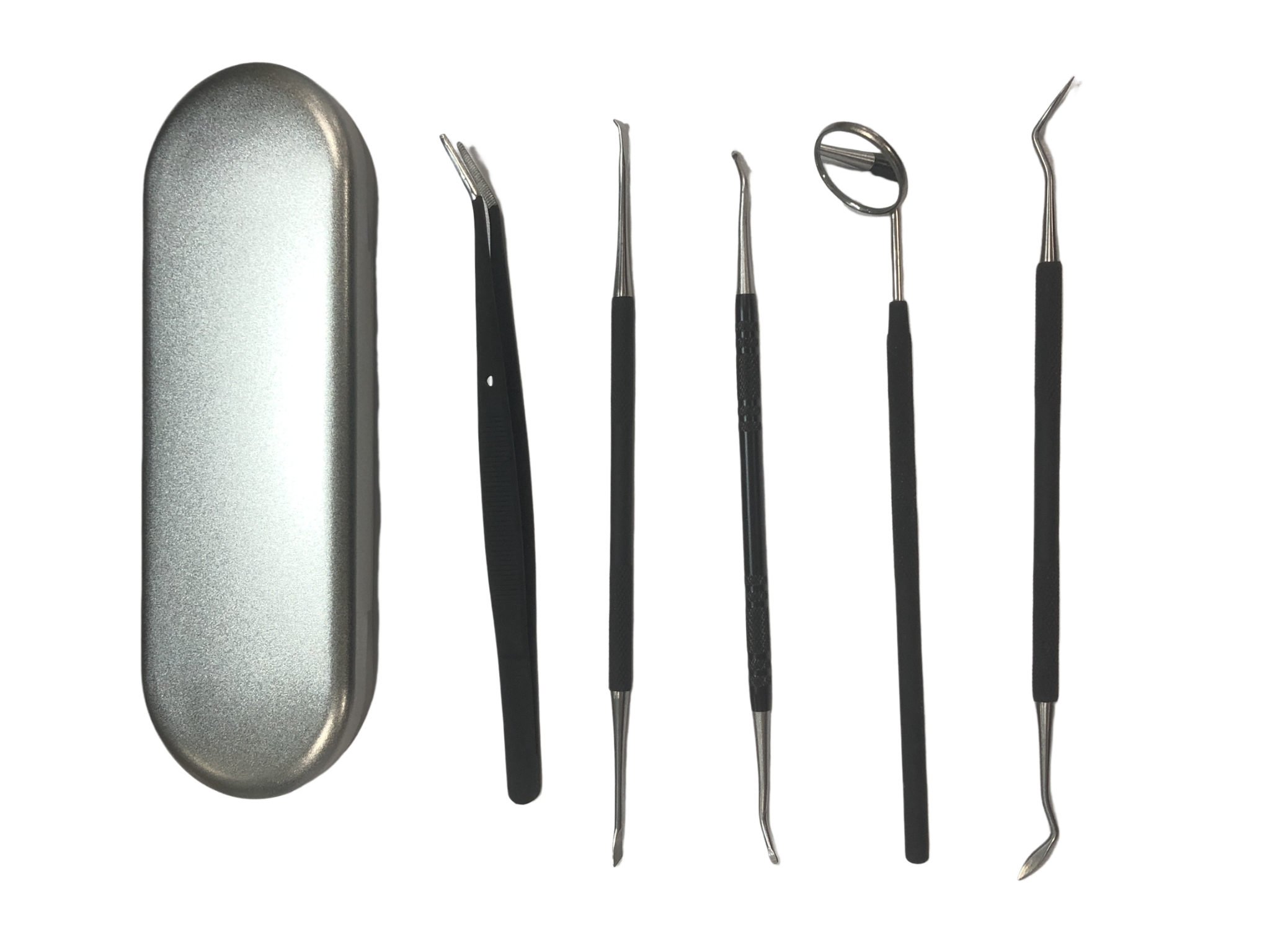 Kit Hygiène Dentaire pour le nettoyage des dents 5 pièces Black | Leroy ...