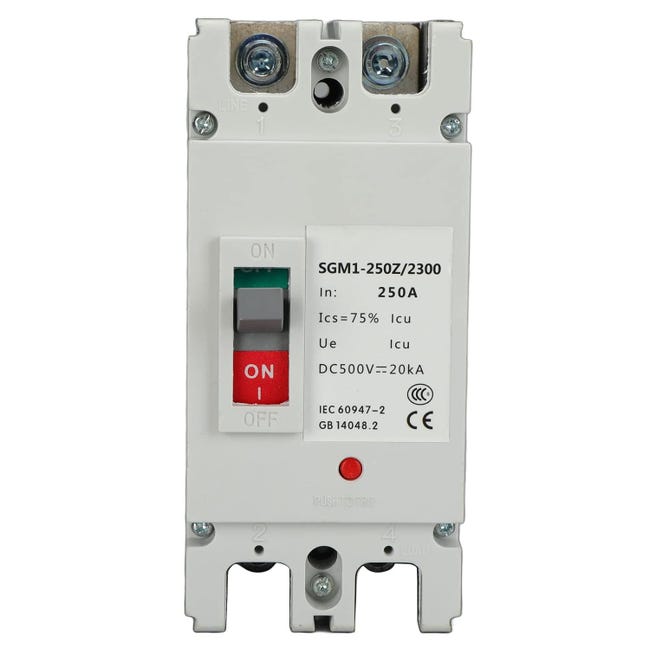 Disyuntor bipolar MCCB, interruptor de protección solar, dispositivo de ...