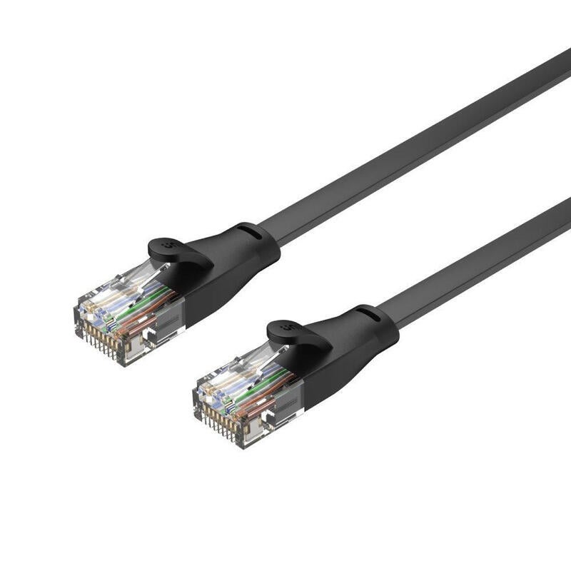 C ble r seau Ethernet Unitek cat.6 plat 3m noir | Leroy Merlin
