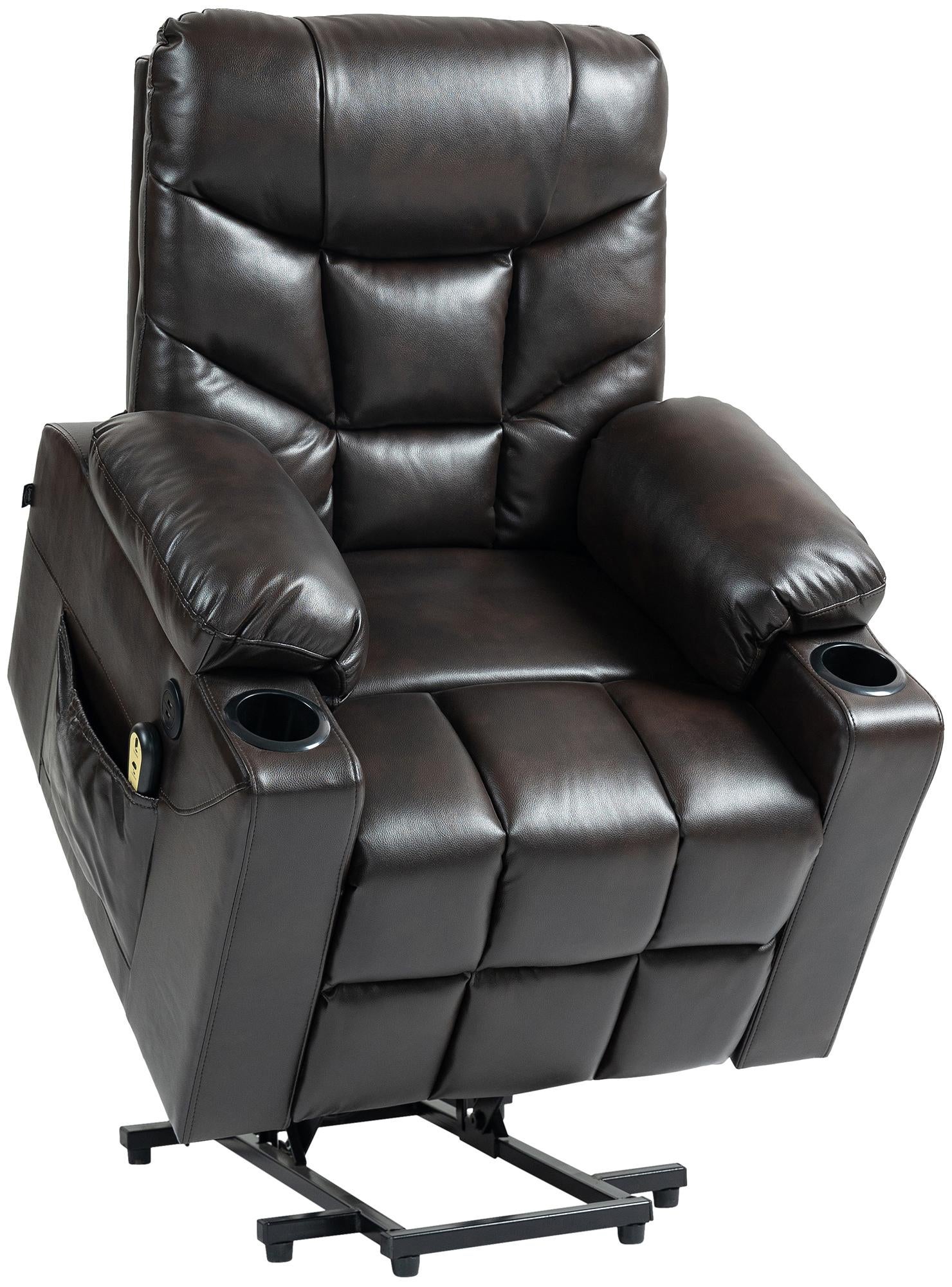 Fauteuil Andover Similicuir|Marron | Leroy Merlin