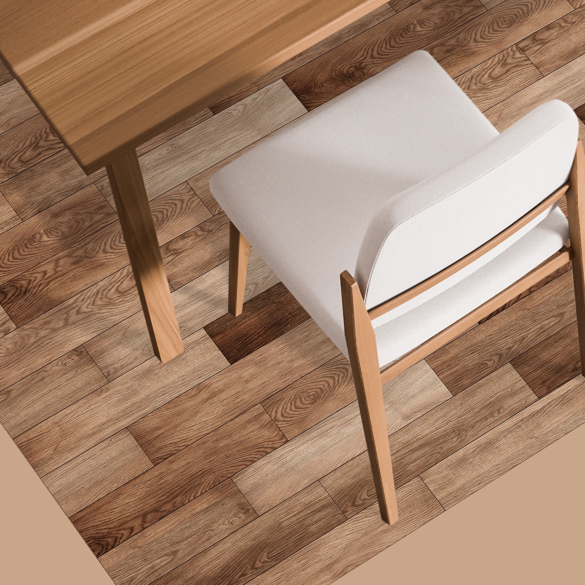 Tapis antidérapant en vinyle Madera 100x133 cm -PVC imprimé, lavable ...