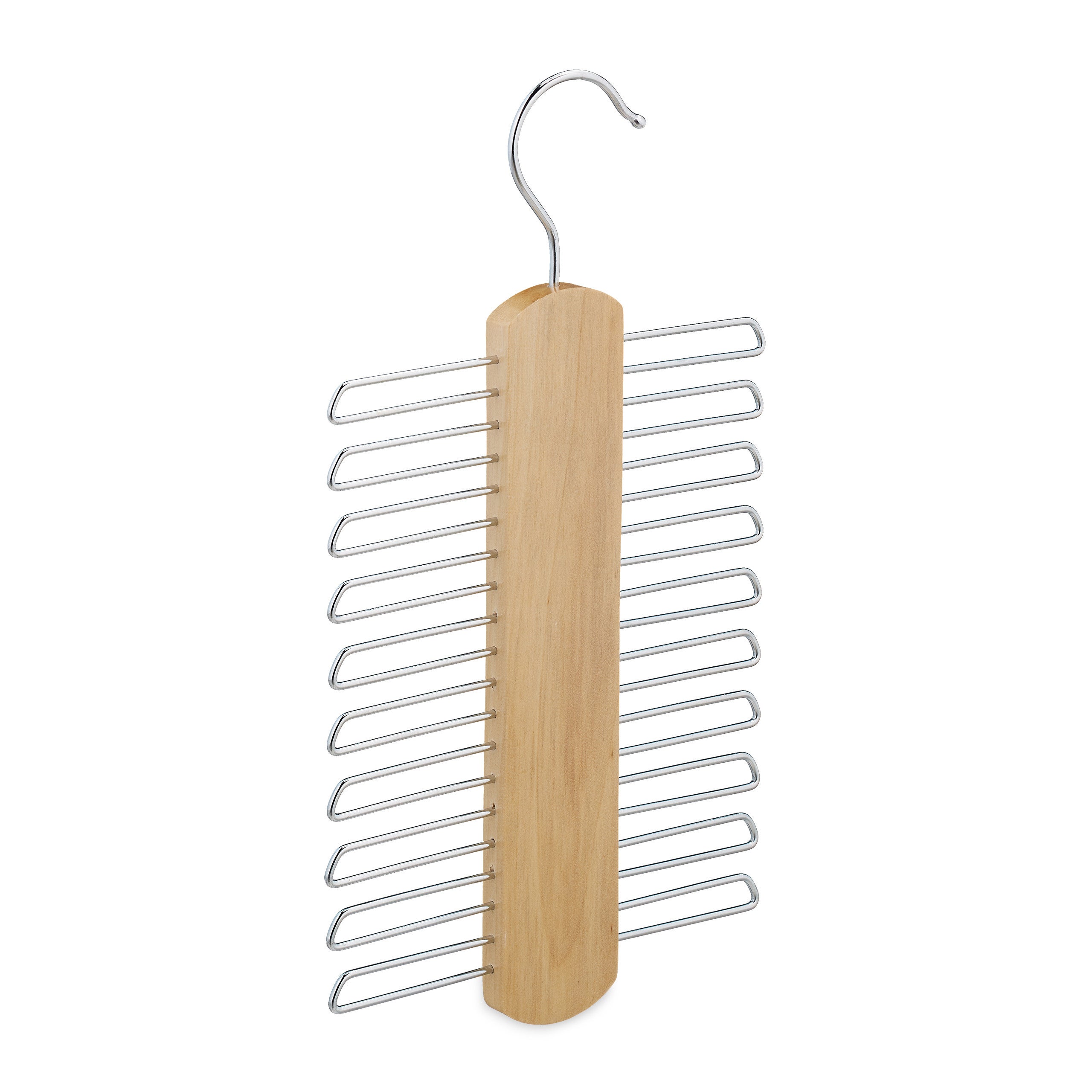 Relaxdays Corbatero de Madera, Percha Múltiple, hasta 20 Corbatas ...