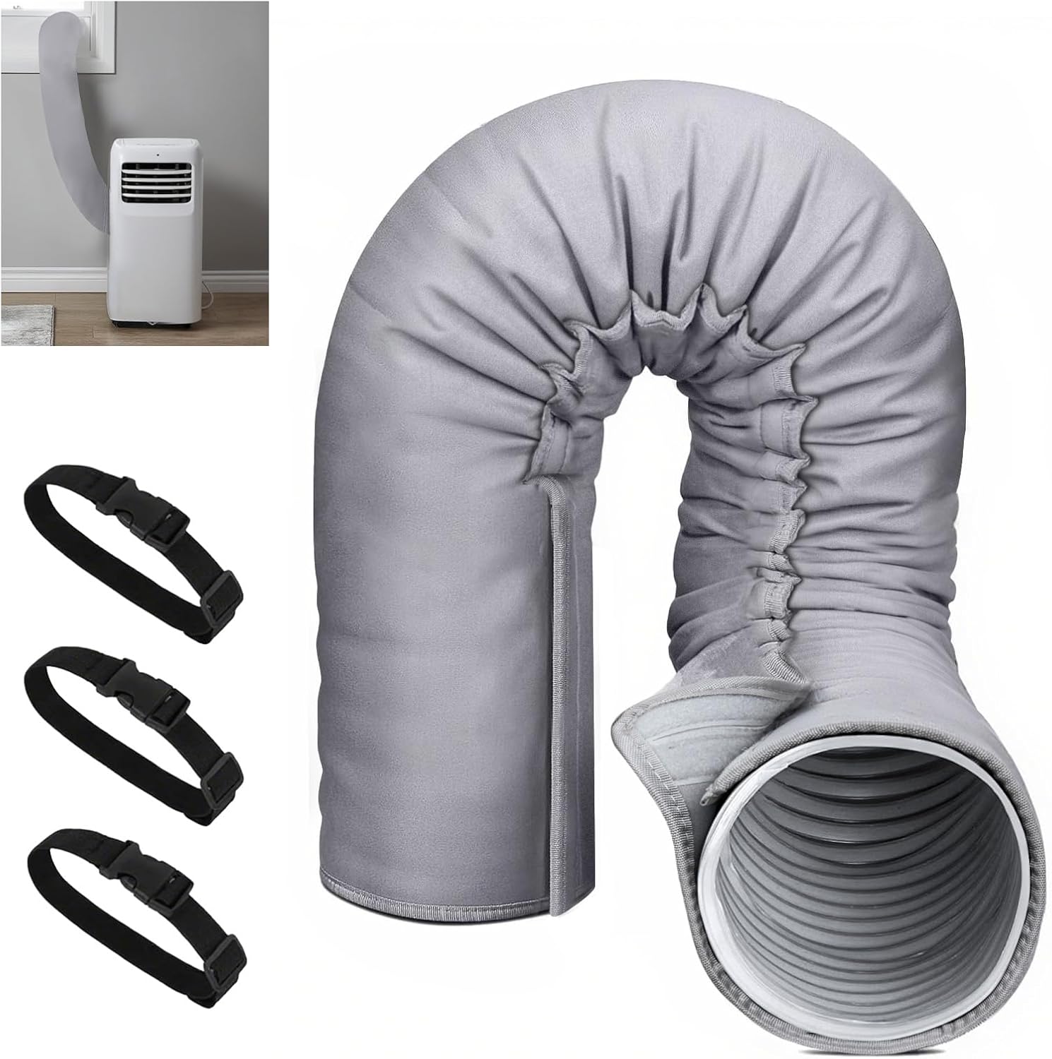 Cache-tuyau portable pour climatiseur - Housse isolante pour tuyaux d ...