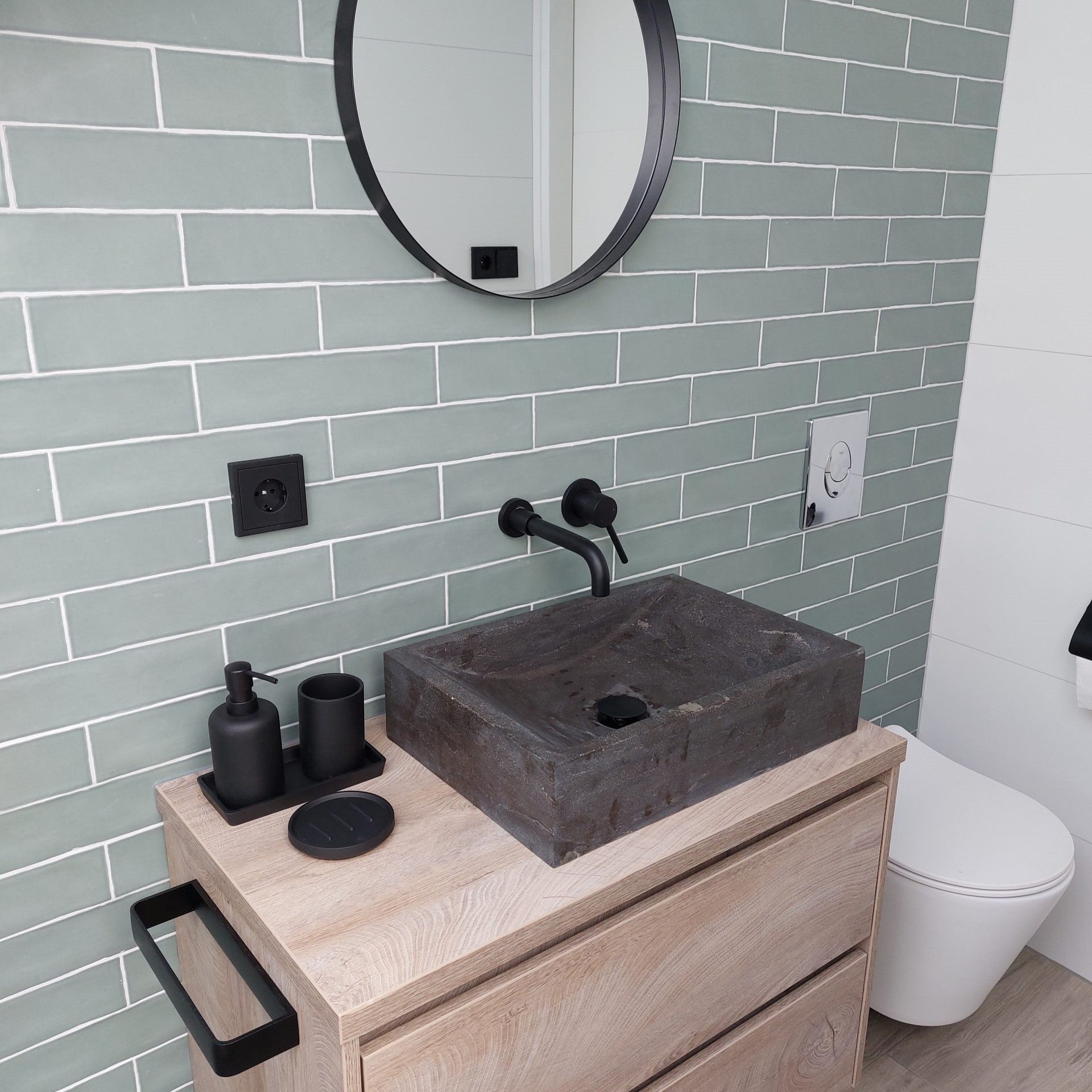 Faïence Murale Unie BRIQUE JADE Natural 7,5x30 - Maison du Revêtement ...