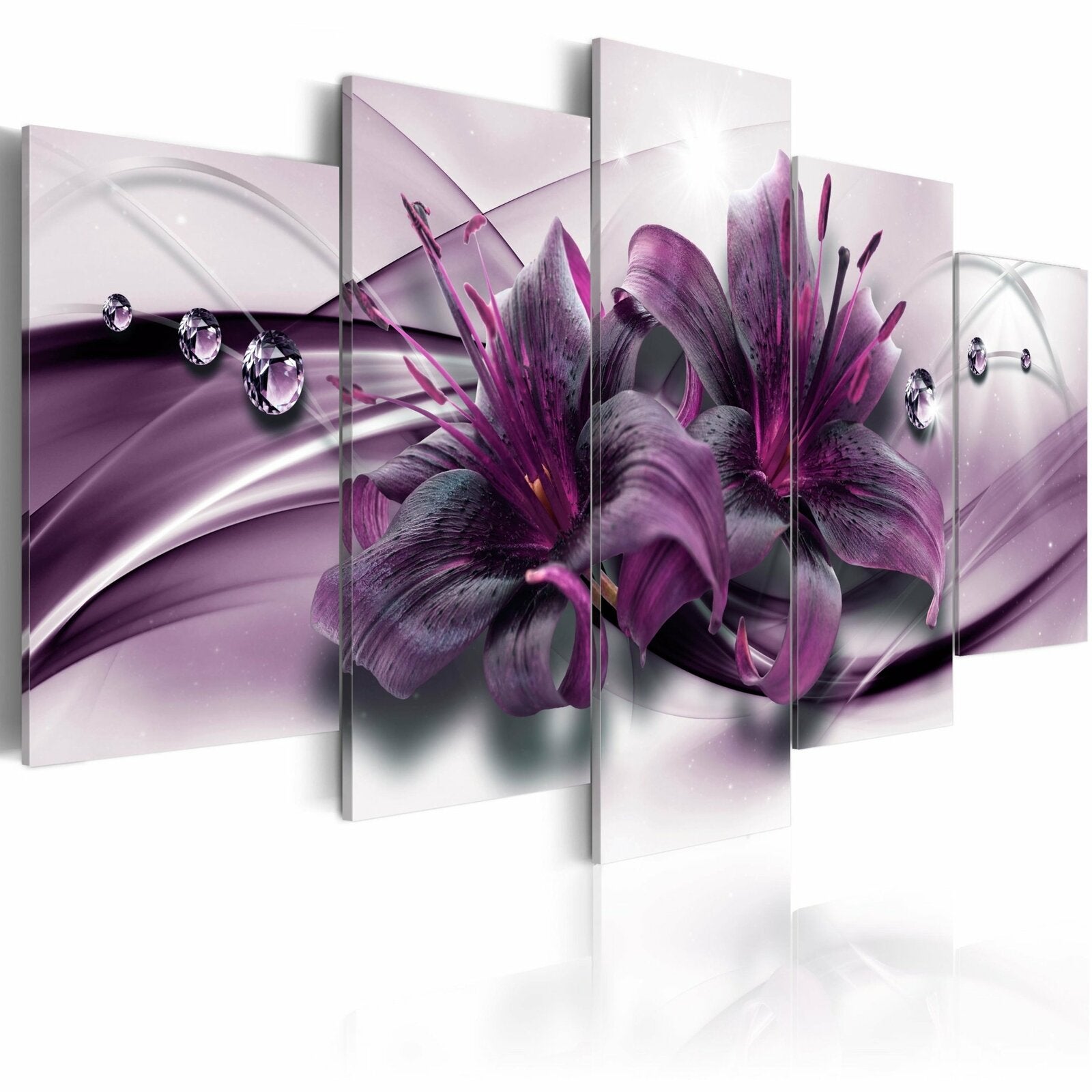 Tableau lys violet - 200 x 100 cm | Leroy Merlin
