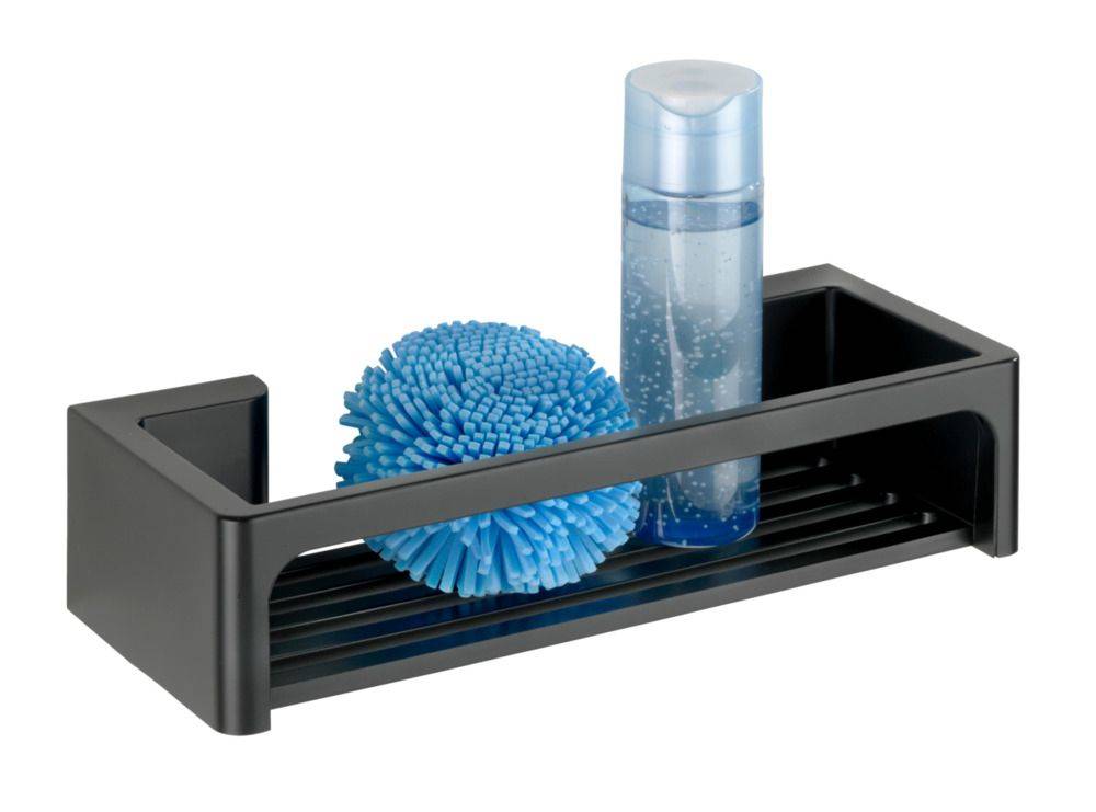 Étagère salle de bain BRALIA, Power - Loc, noir, WENKO, WENKO | Leroy ...