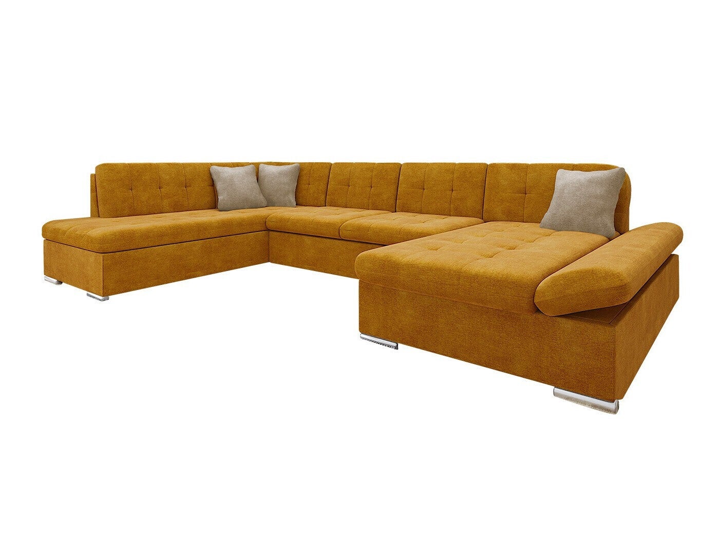 Canapé d'angle Comfivo 150, Jaune, Fonction de couchage, Boîte de ...
