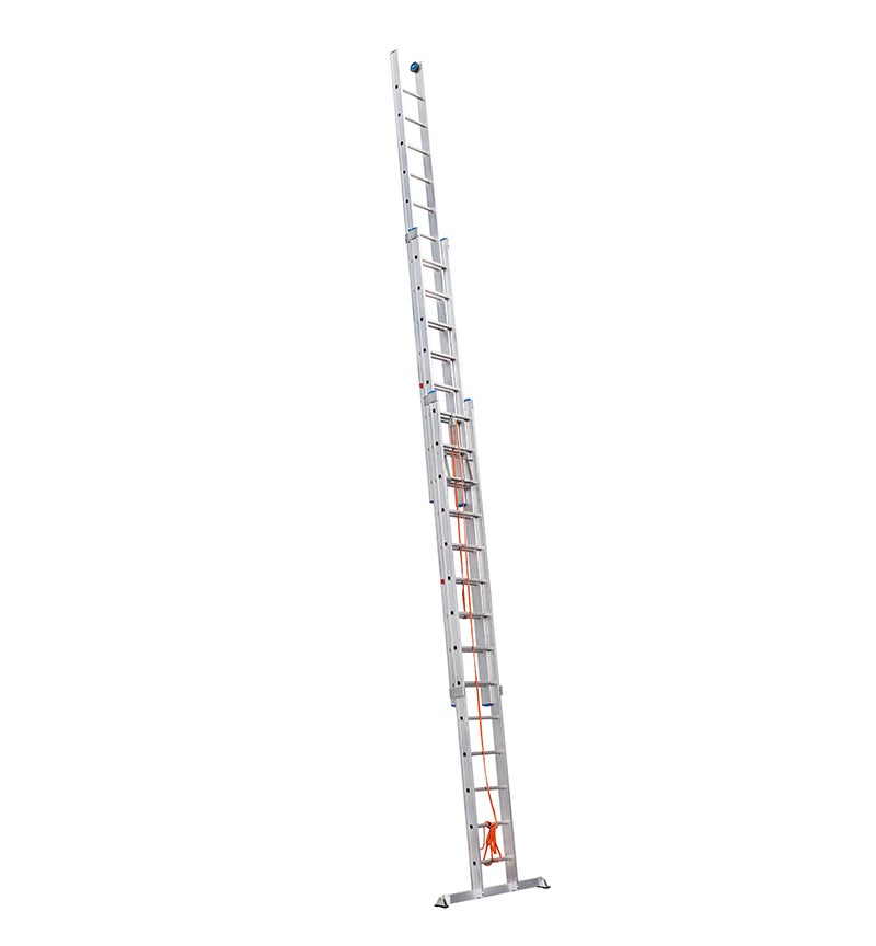Echelle coulissante à corde professionnelle 3 plans 3x14 échelons 10m ...