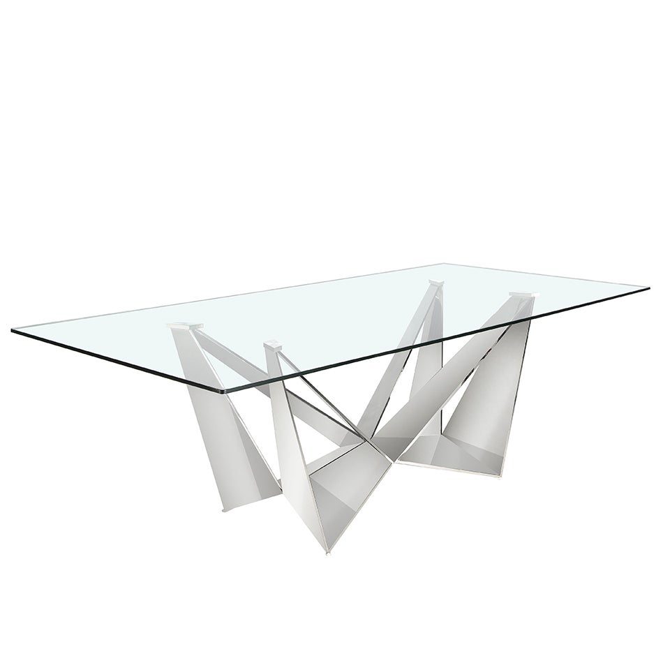 Mesa comedor rectangular cristal 240 x 120 x 75 cm. | Leroy Merlin