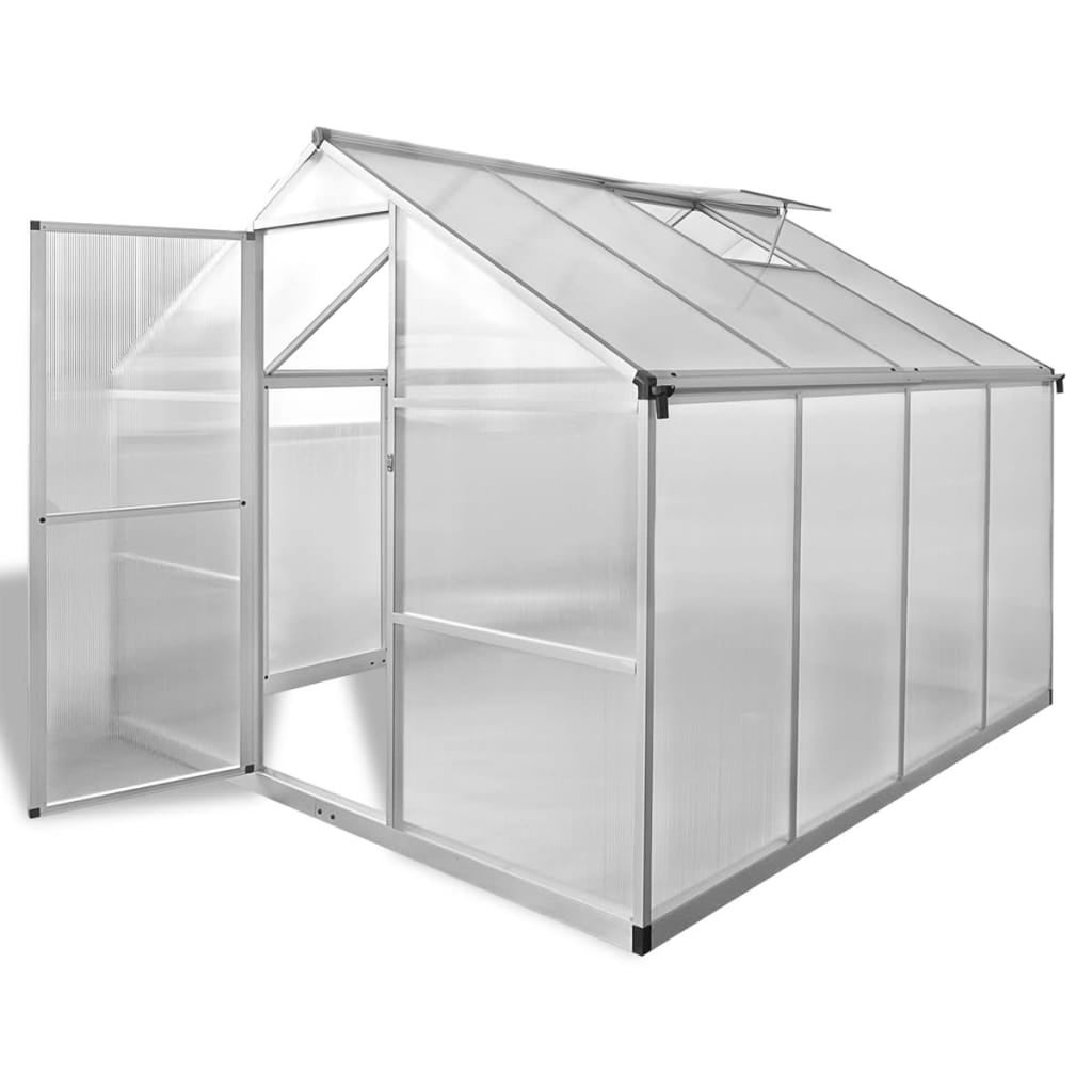 Invernadero de aluminio reforzado con estructura base 6,05 m² | Leroy ...