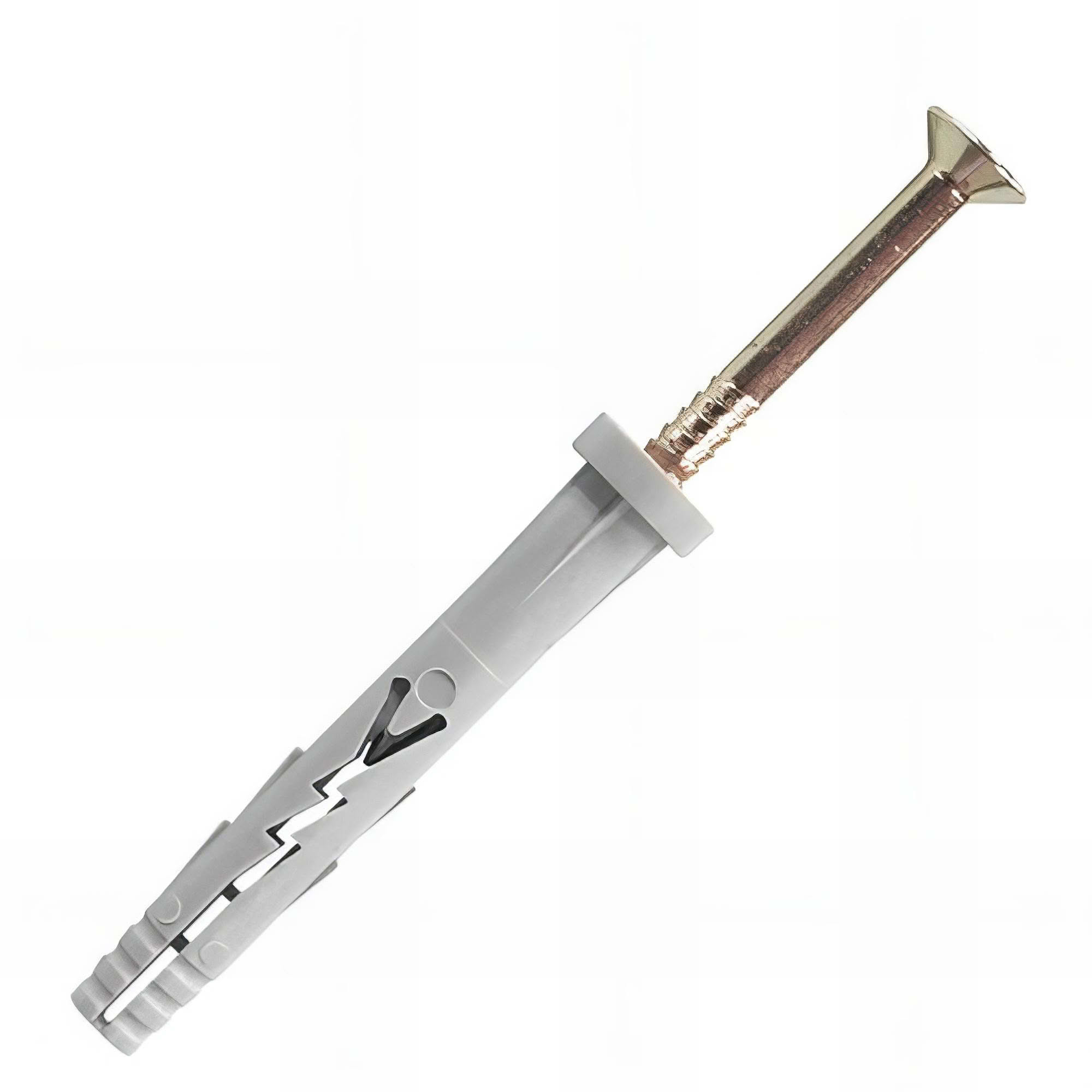 100 chevilles à frapper nylon multi-matériaux, clou tête plate, Inox A4 ...