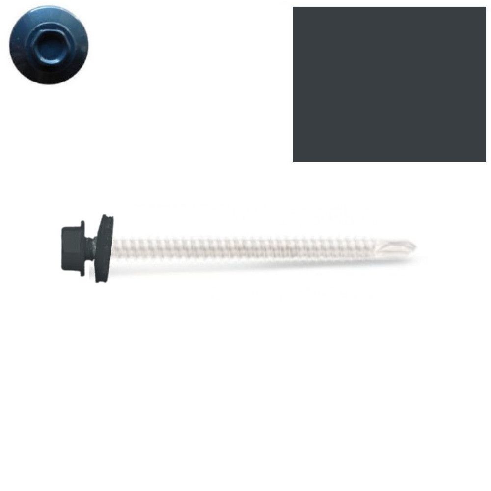 Vis autoperceuses 5,5x35 mm RAL 7016 Inox A2 gris anthracite tête ...
