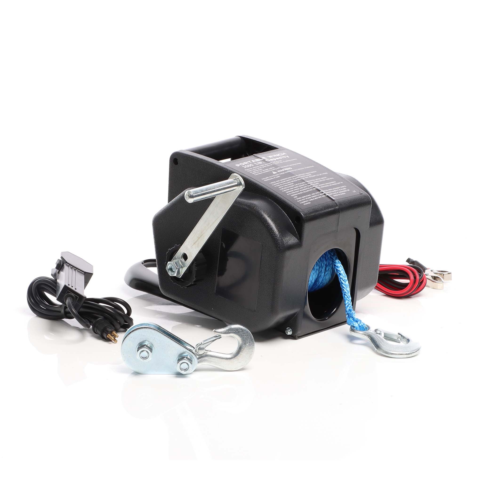Treuil électrique motorisé - 350 W / 12 V - Traction jusqu’à 1570 kg ...