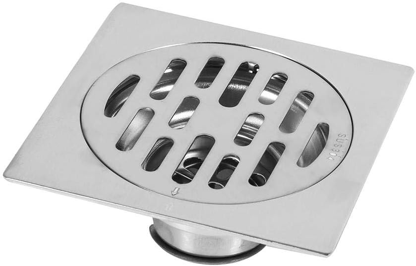 Siphon de sol carré en acier inoxydable avec filtre (2 modèles) | Leroy ...