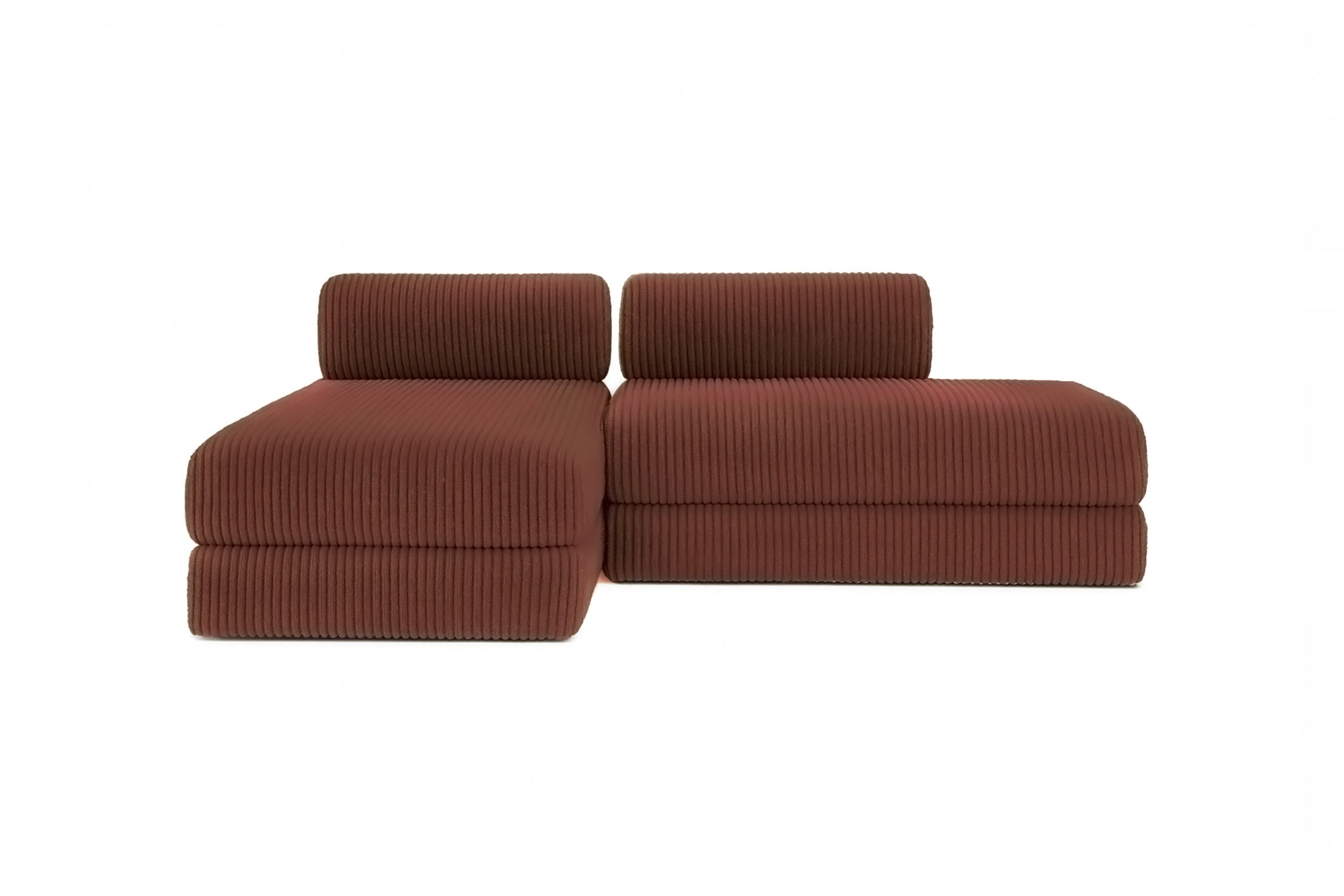 Canapé d'angle modulable et convertible 5 places - Velours côtelé XL ...