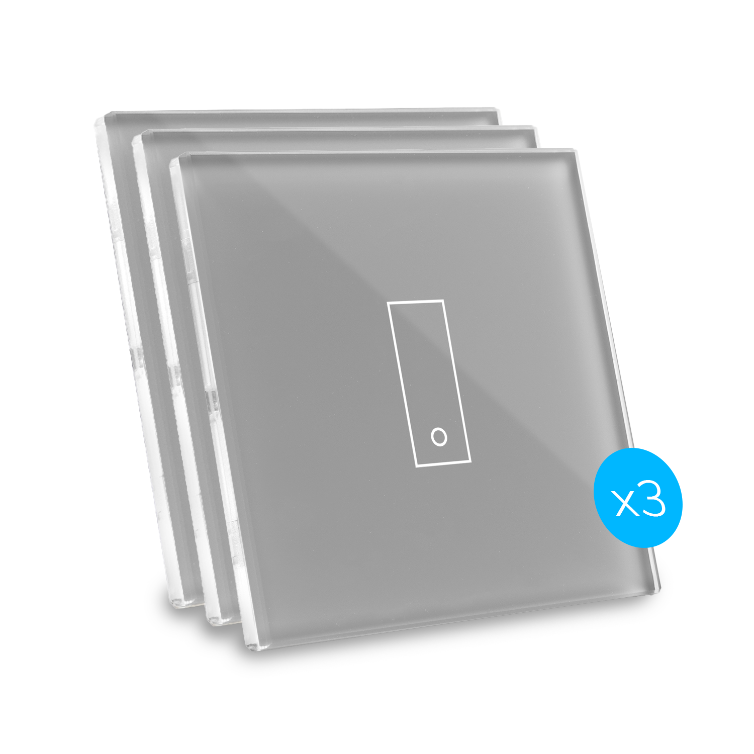 Kit de 3 interrupteurs de design connectés via Wi-Fi iotty E1 PLUS pour ...