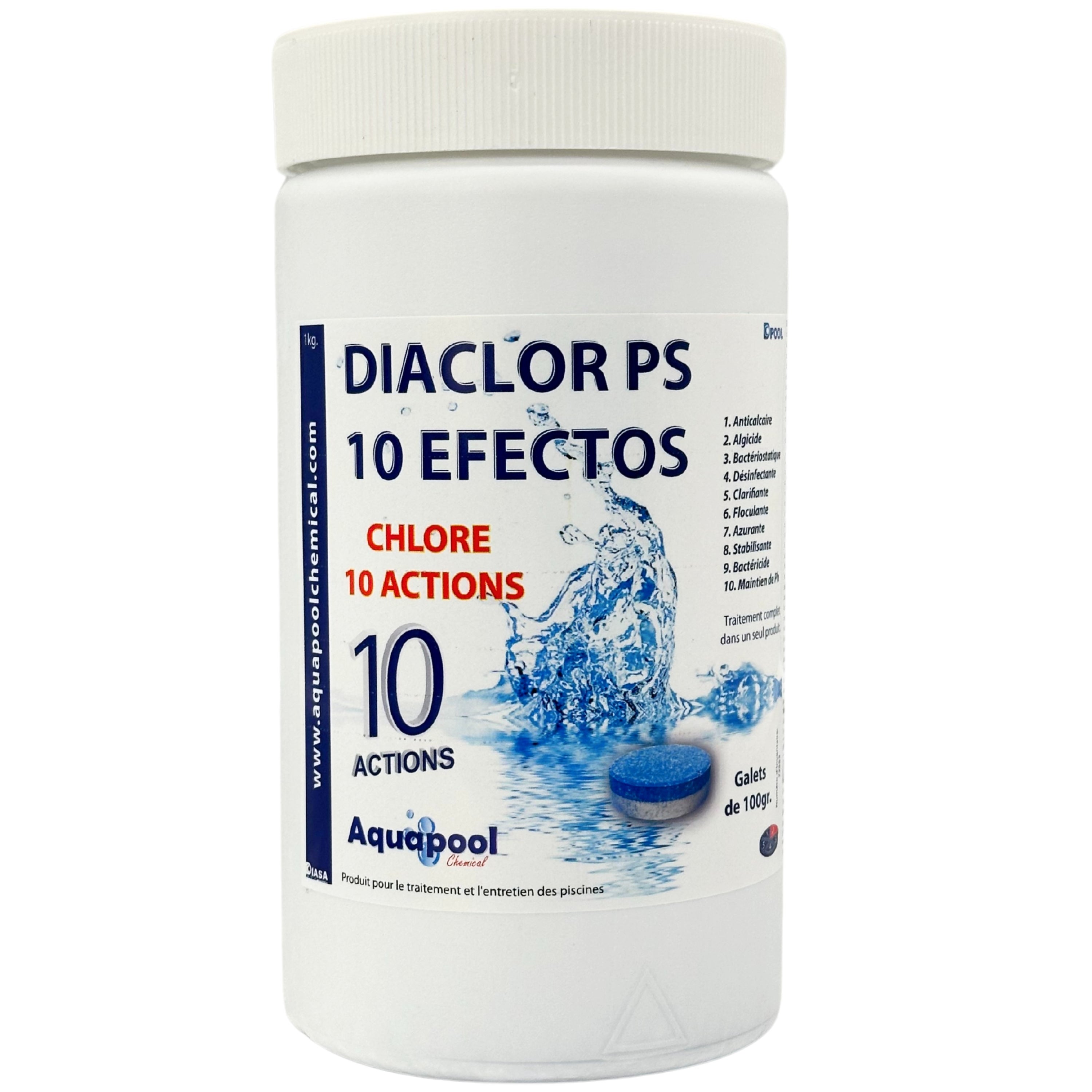Chlore Multi 10 Actions Piscine - Galets de Chlore stabilisé ...