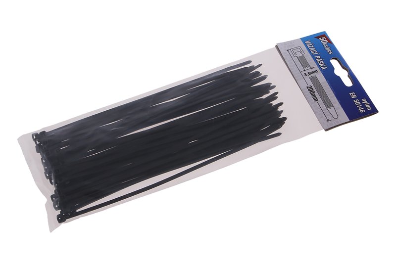 Colliers et attaches de cable Noir - L200 x 3.6mm - Lot de 100 pièces ...