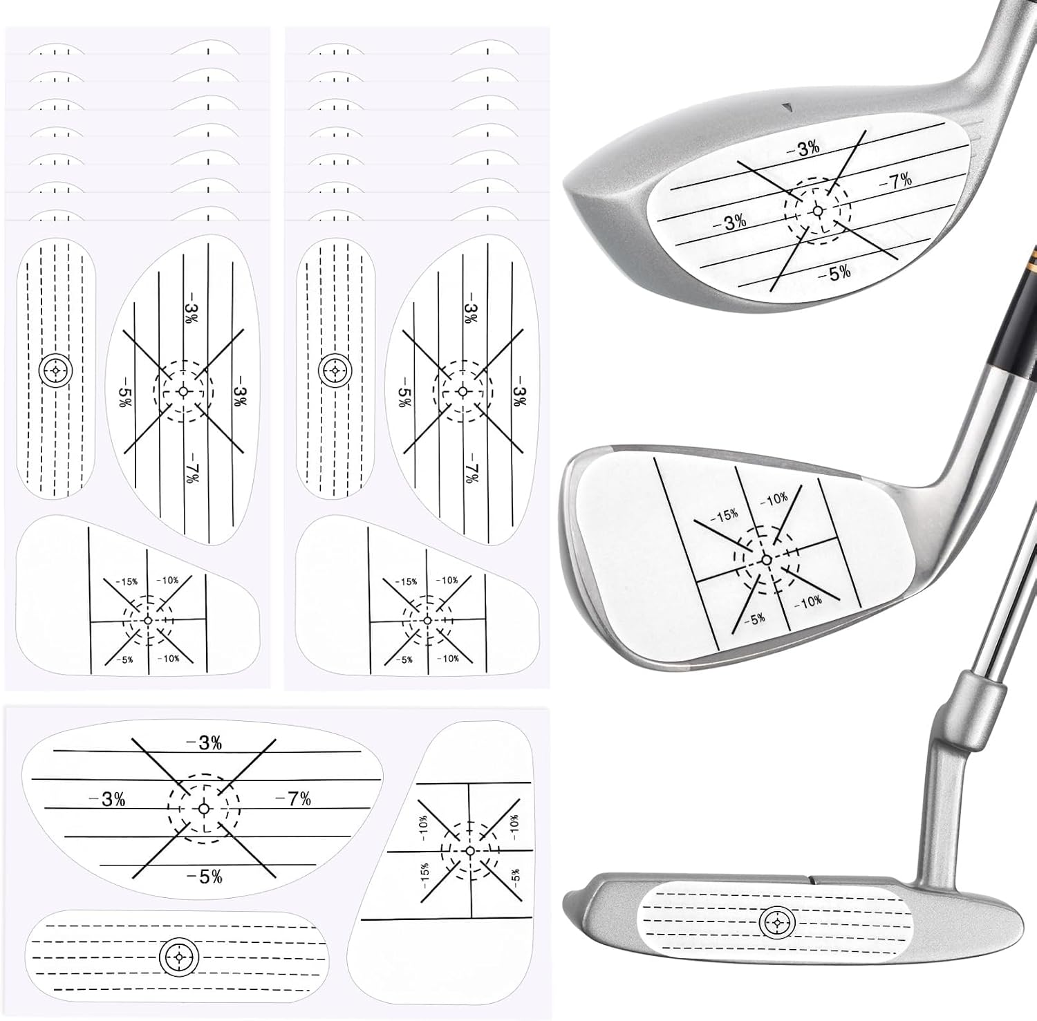 Club de Golf Impact Tape, 50 Pièces Golf Impact Tape, Impact Tape ...