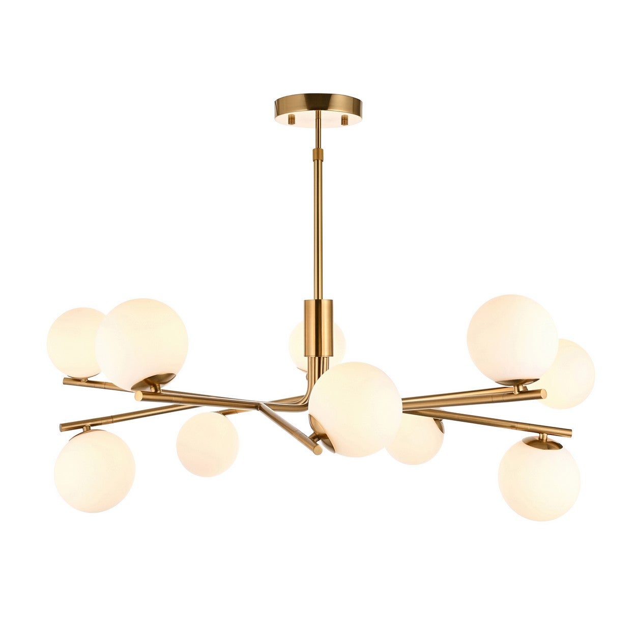 Endon Aaron Suspension multi-bras, plaque en laiton vieilli brossé et ...