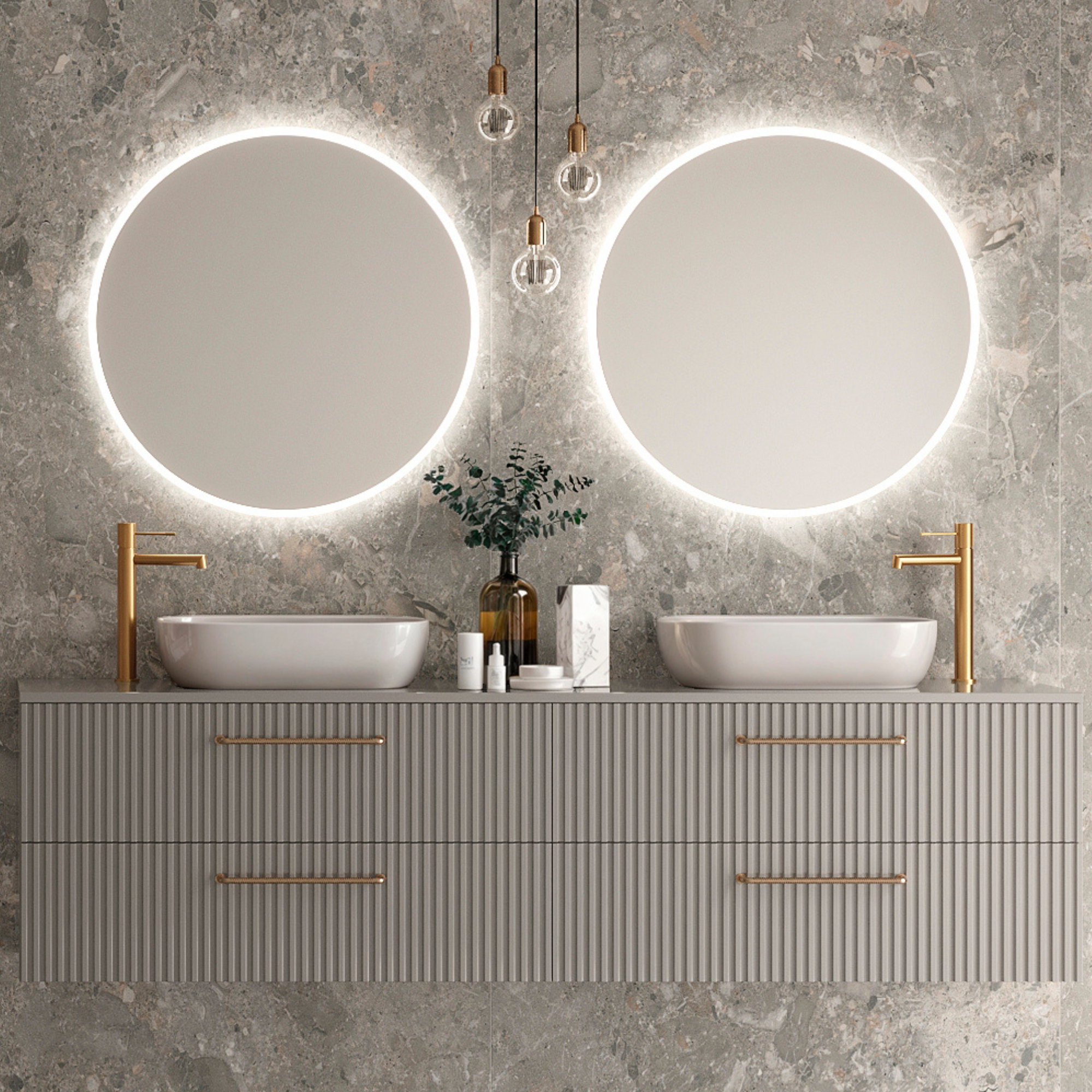 LEDIMEX - Miroir de salle de bain avec lumière | Grand miroir de salle ...