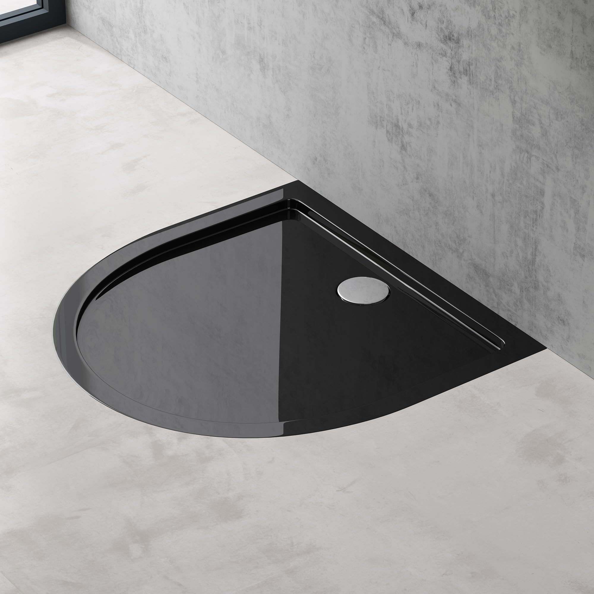 Doporro Receveur de douche 100x100 bac à douche demi-cercle extraplat ...