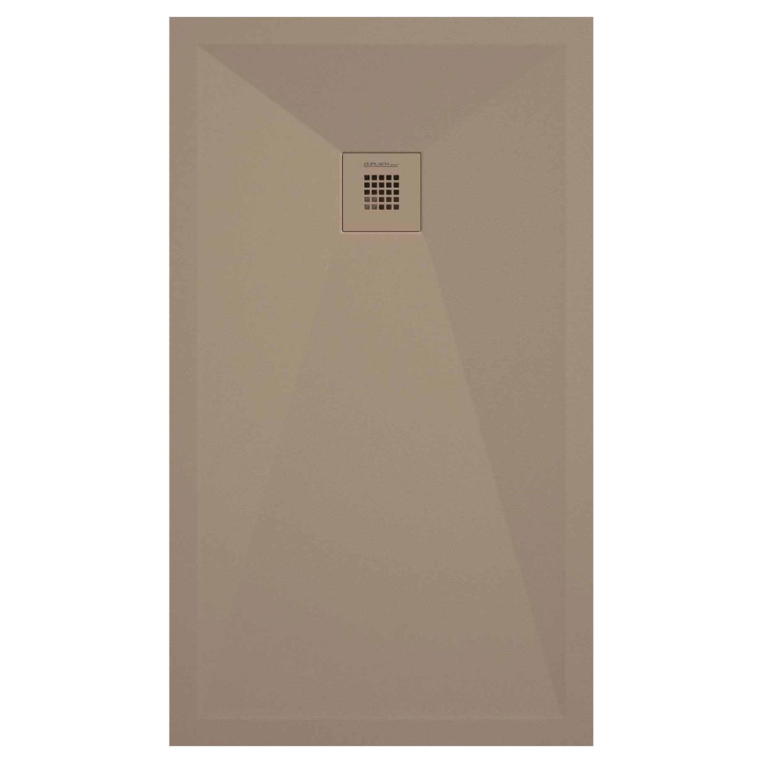 Piatto doccia Stone Plus moka liscio, griglia colorata - 150 x 80 cm ...