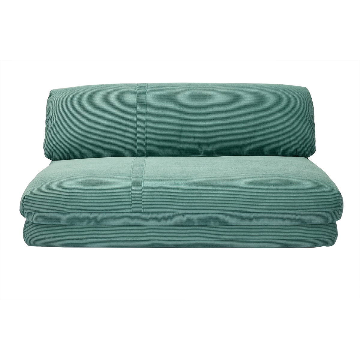 Chauffeuse convertible 2 places en tissu velours côtelé vert céladon ...