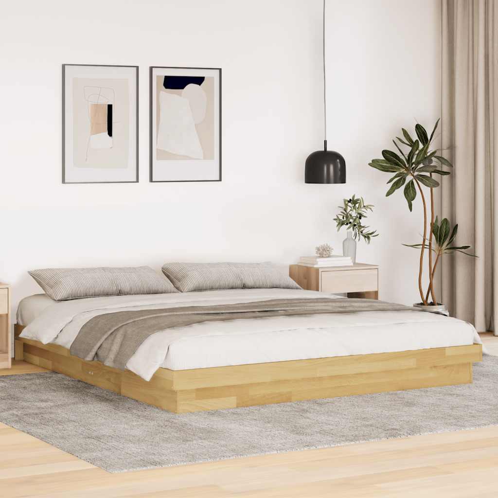 Cama matrimonial | Cama para adultos | Estructura de cama sin colchón 180x200 cm madera maciza ...