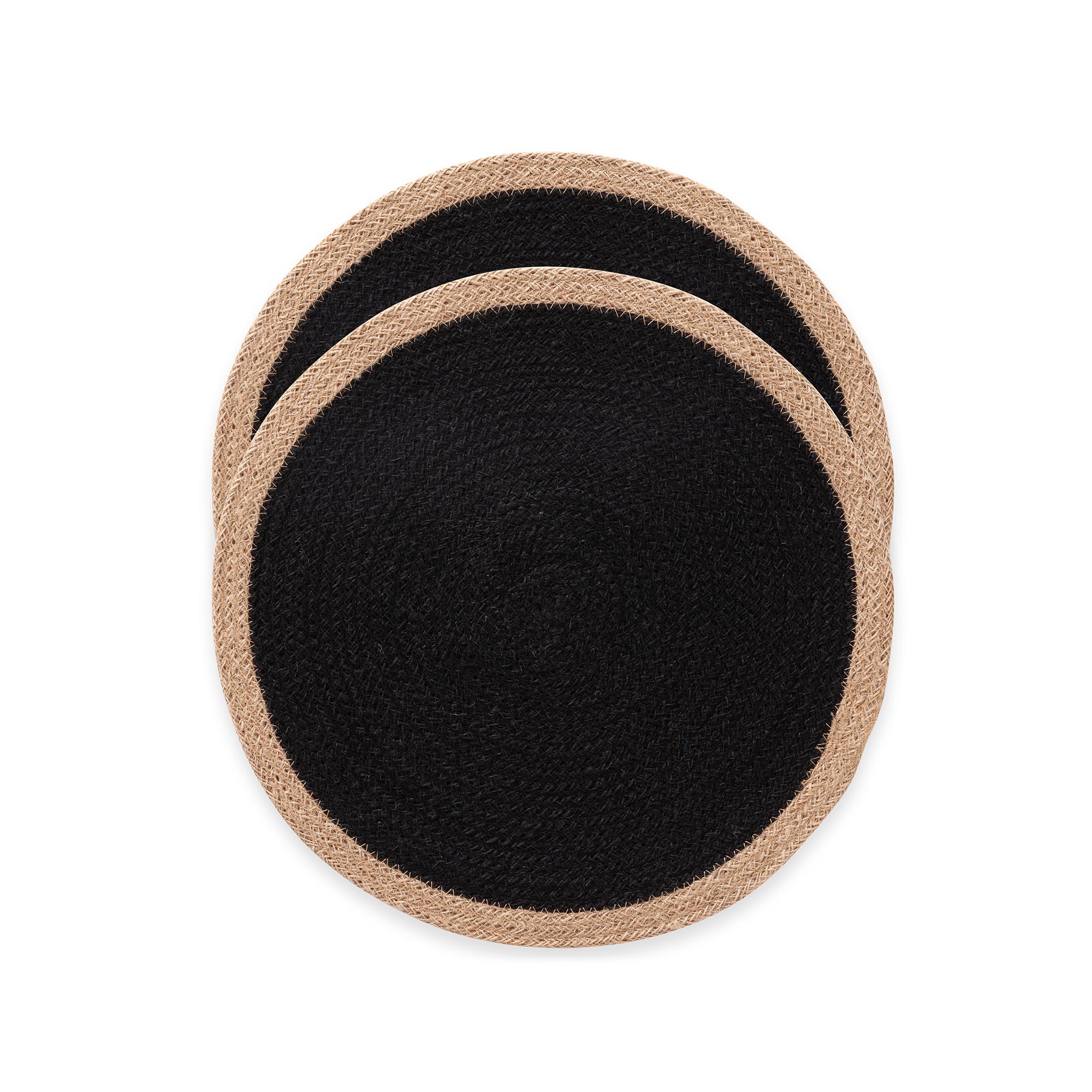 Lot de 2 sets de table ronds en jute 38x38 cm | Leroy Merlin