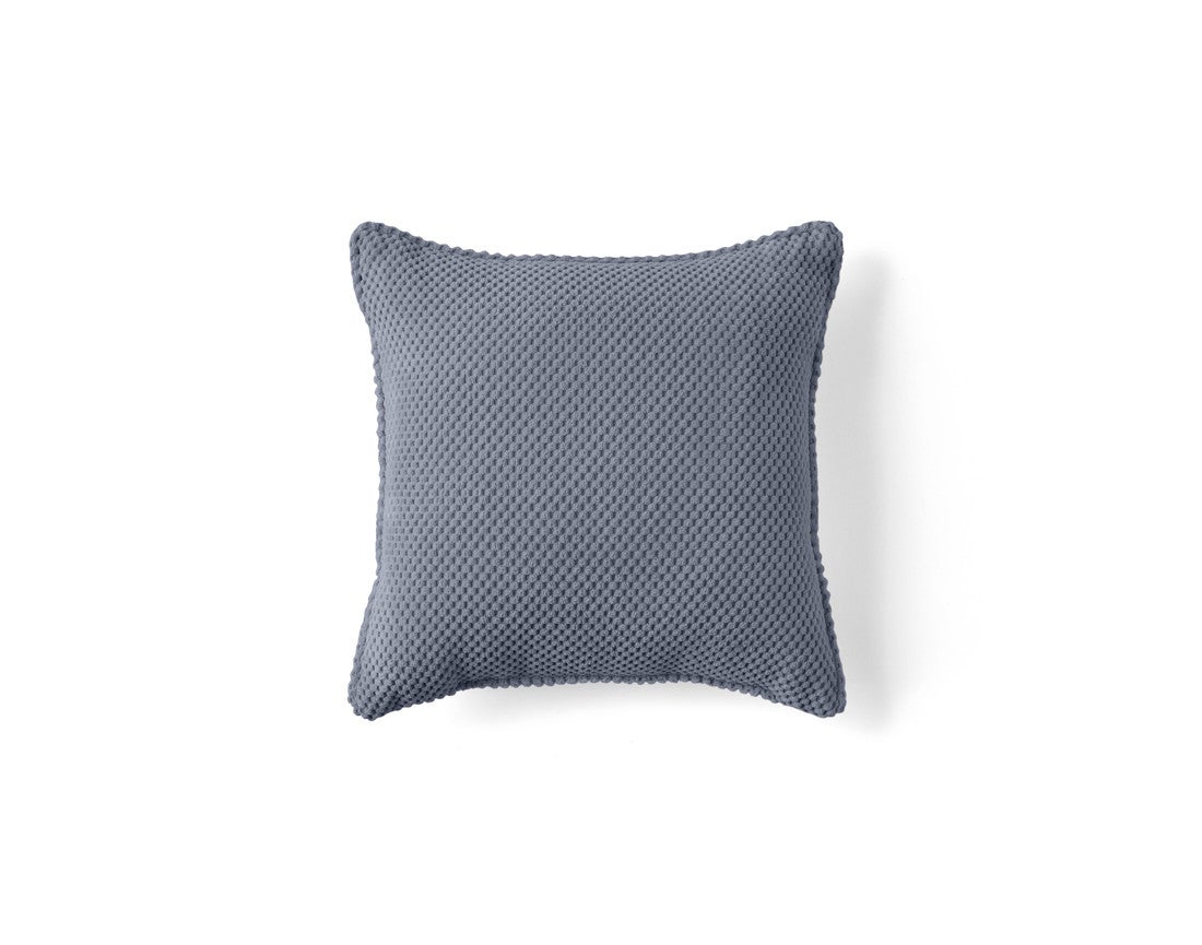 Coussin en velours texturé bleu grisé 40 x 40 cm | Leroy Merlin