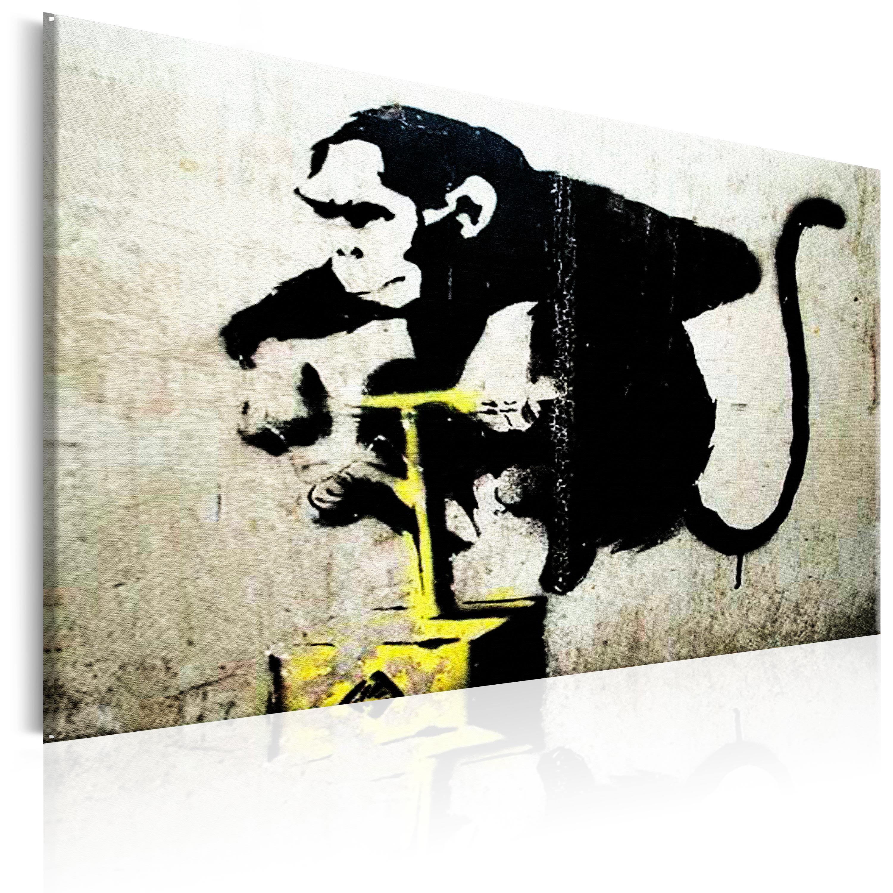 Tableau - Monkey Detonator by Banksy [30x20] | Leroy Merlin