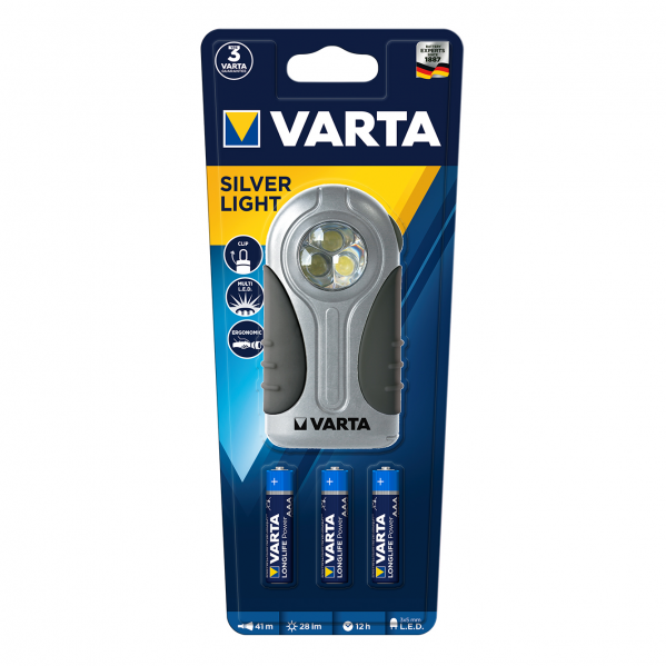Linterna Led Varta 3xlr03 Incluidas Gris 9,8x5,3 | Leroy Merlin