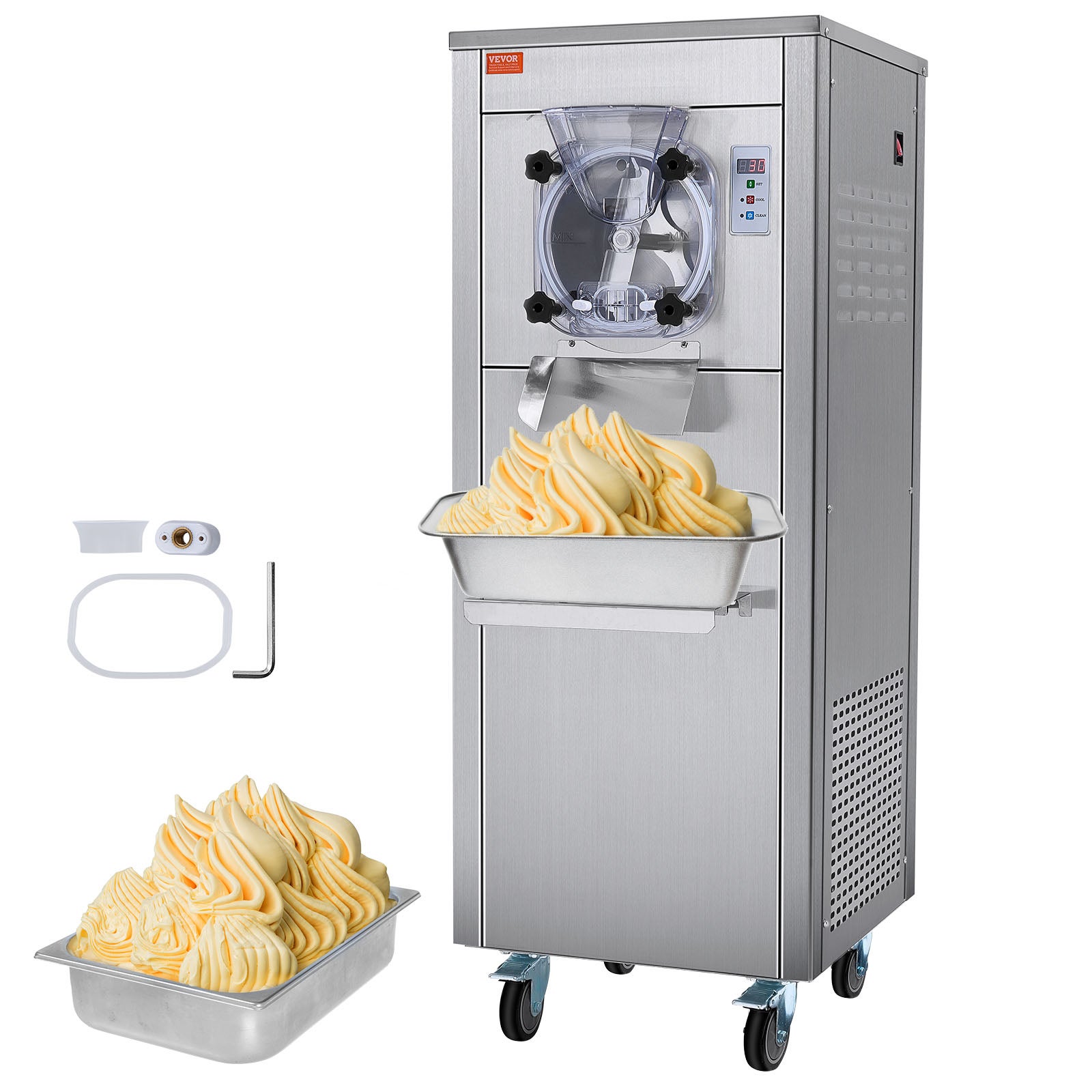 Machine Crème Glacée, VEVOR Sorbetière Commerciale Rendement 18 L/h ...