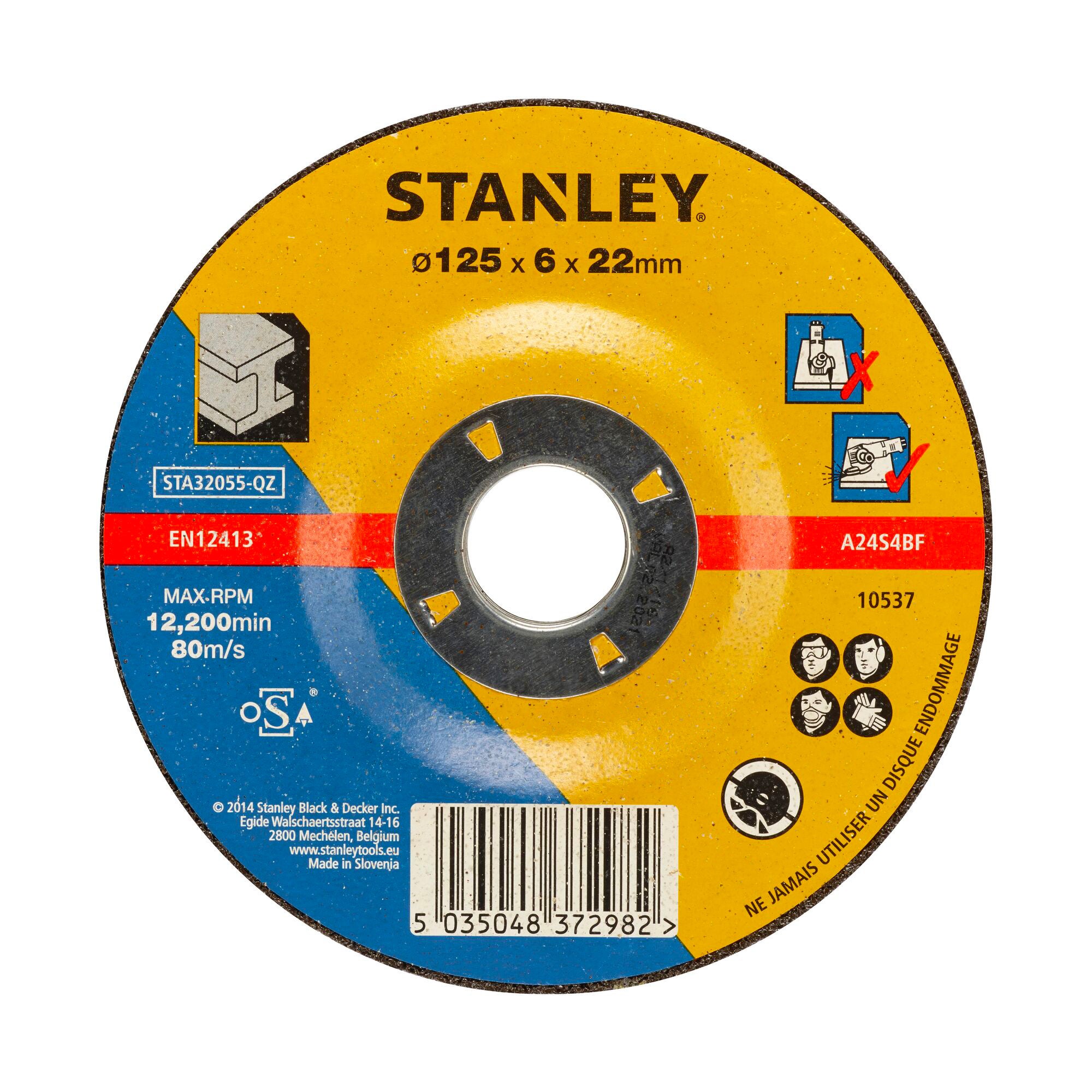 STANLEY STA32055-QZ - Disco para desbaste en metal diámetro 125 mm ...