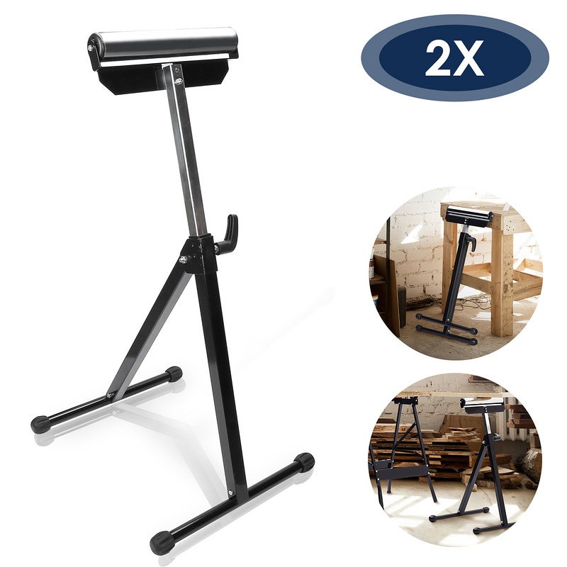 Bloc à rouleaux Support à roulettes Établi 2x réglable en hauteur ...