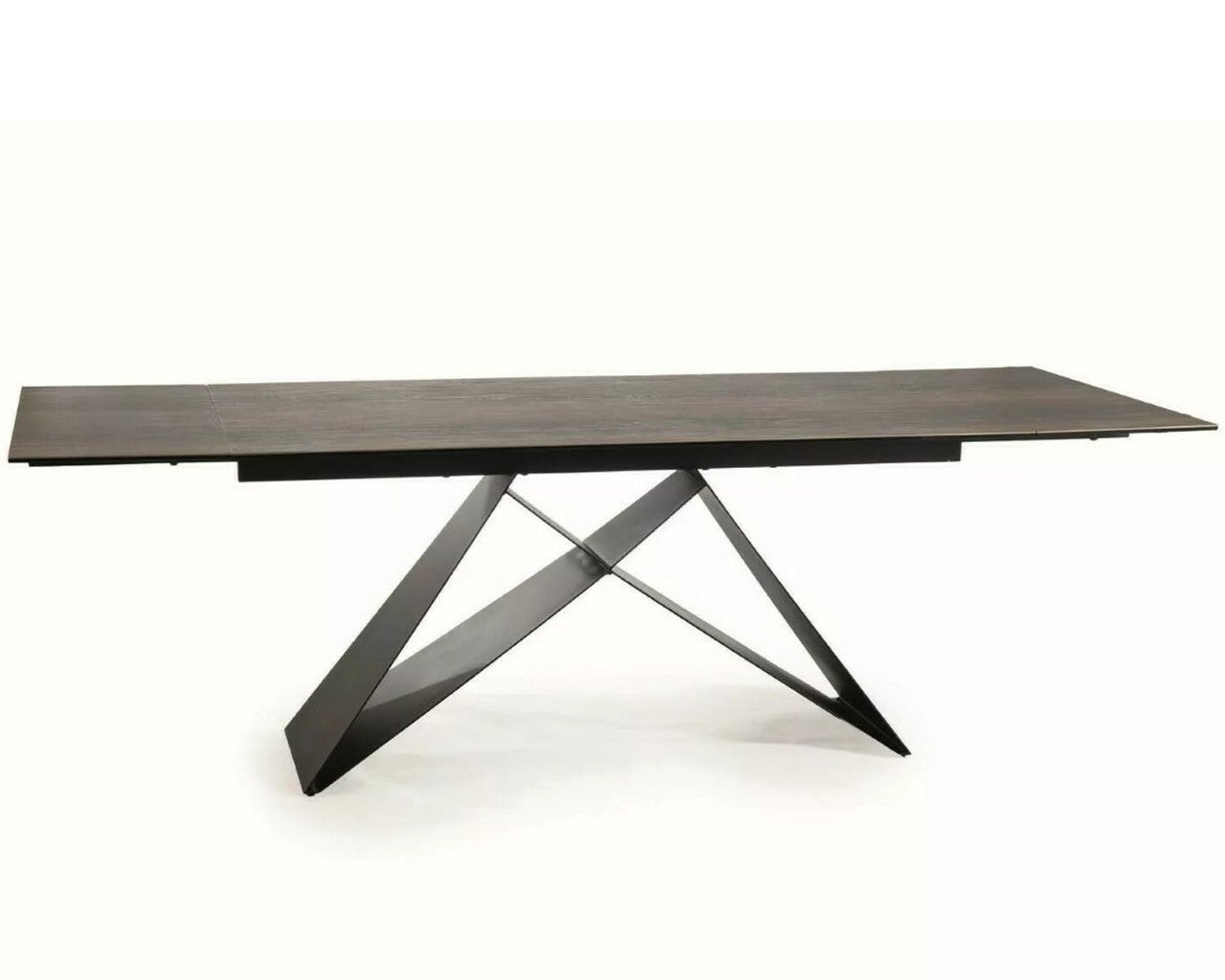 Table à manger design 180-260cm avec plateau céramique style bois Holly ...