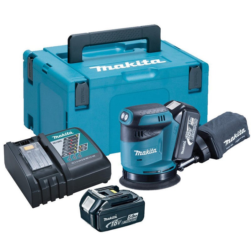 Makita DBO180RTJ Levigatrice portatile orbitale 11000 Giri/min | Leroy ...