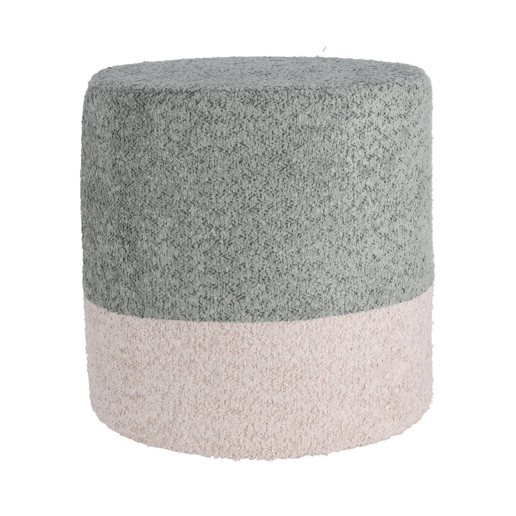 Sgabello WellHome 'Boucle' Ø35 cm beige con blu | Leroy Merlin