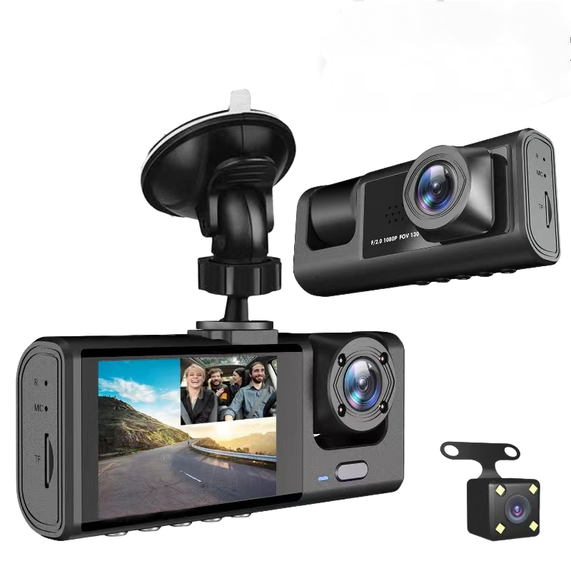 Caméra embarquée, caméra de recul à trois objectifs, enregistreur de ...